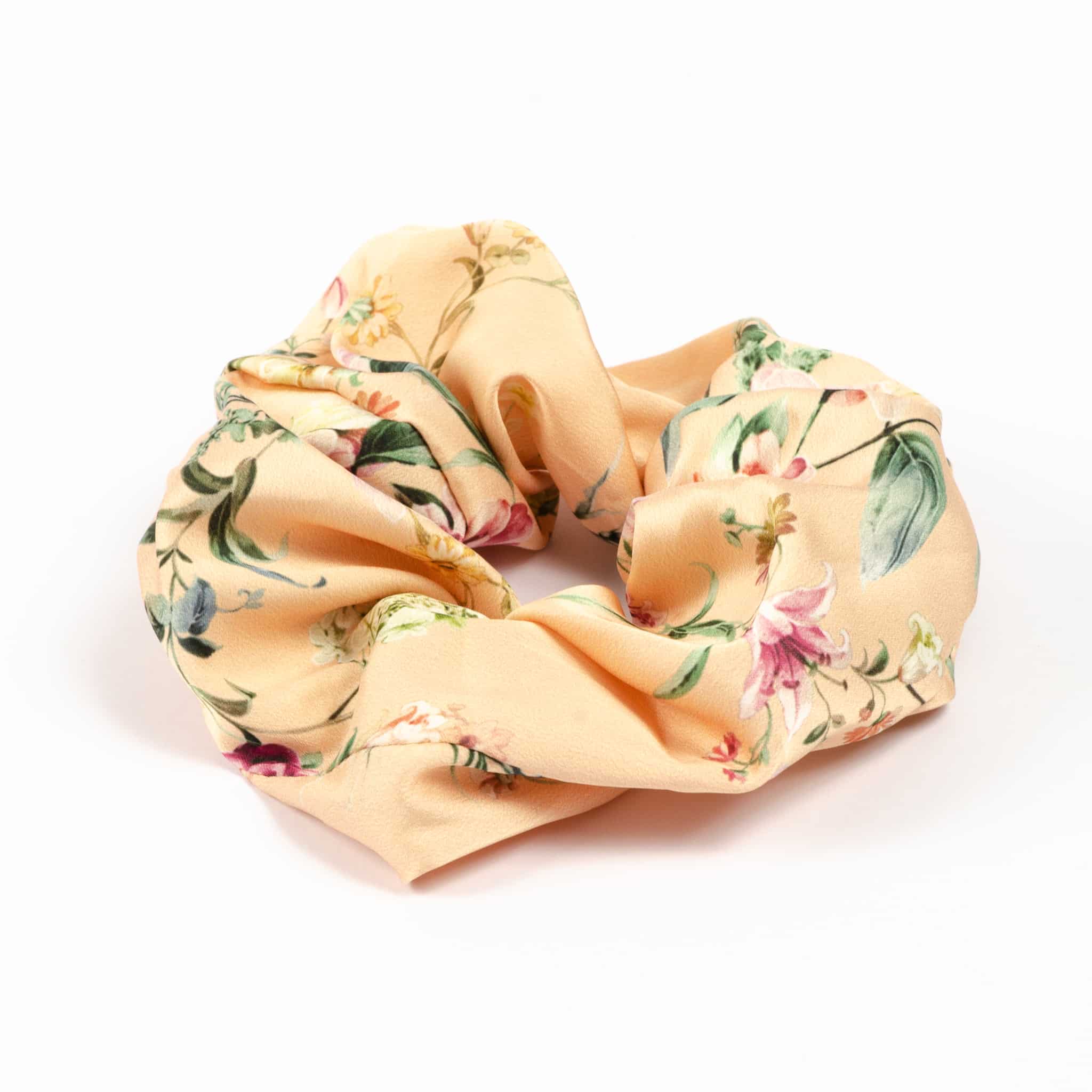 Scrunchie lys abrikos med blomster – Shining You